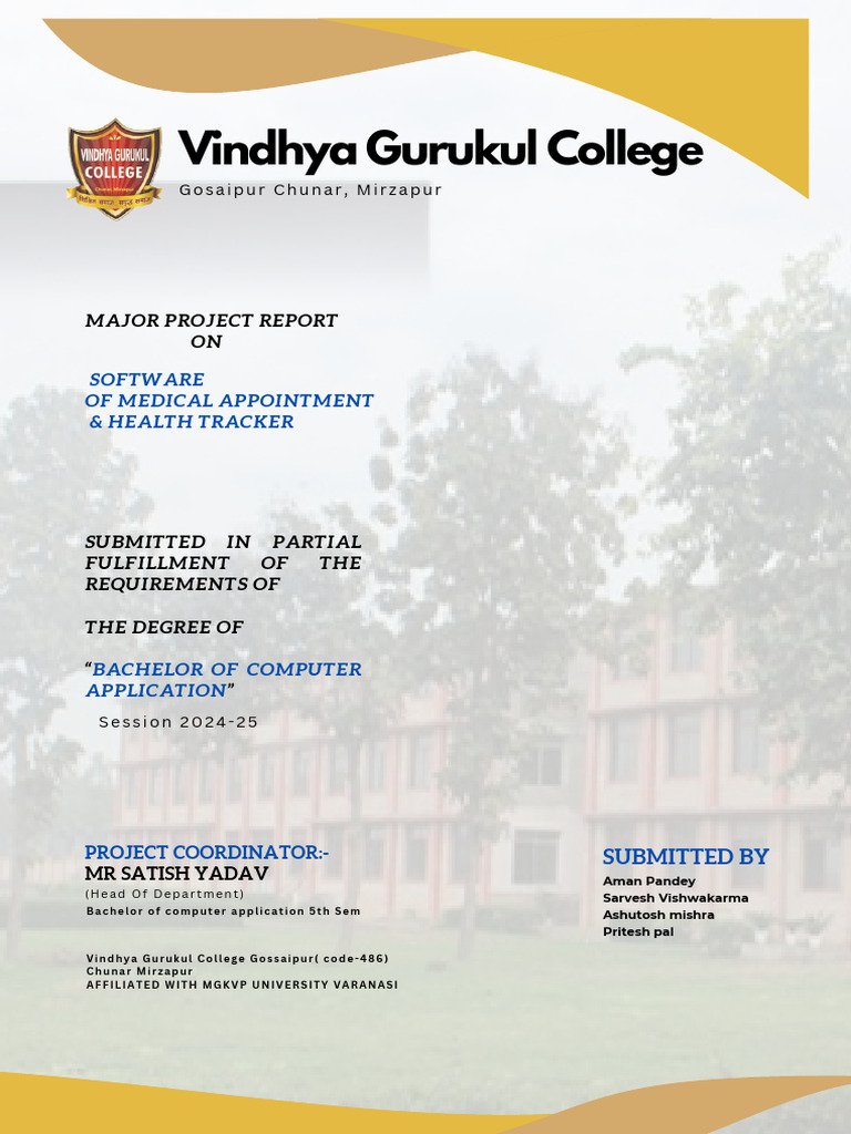 Index First Page of Vindhya Gurukul College | PDF
