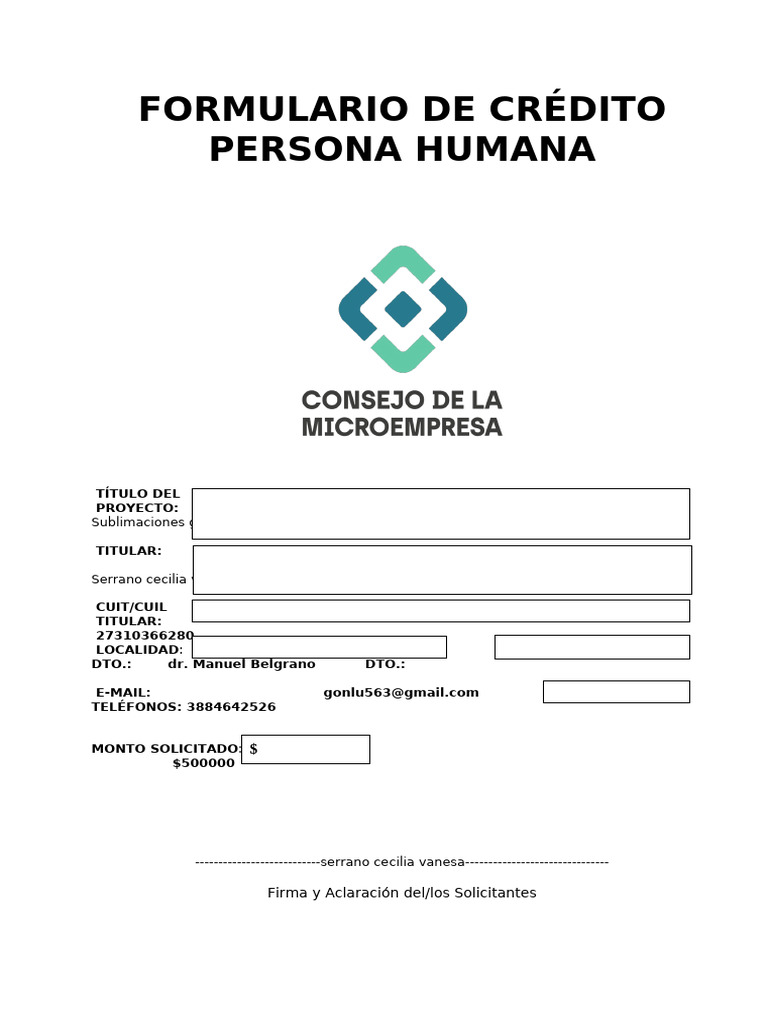 Formulario Persona Humana 2024 | PDF | Precios | Residuos