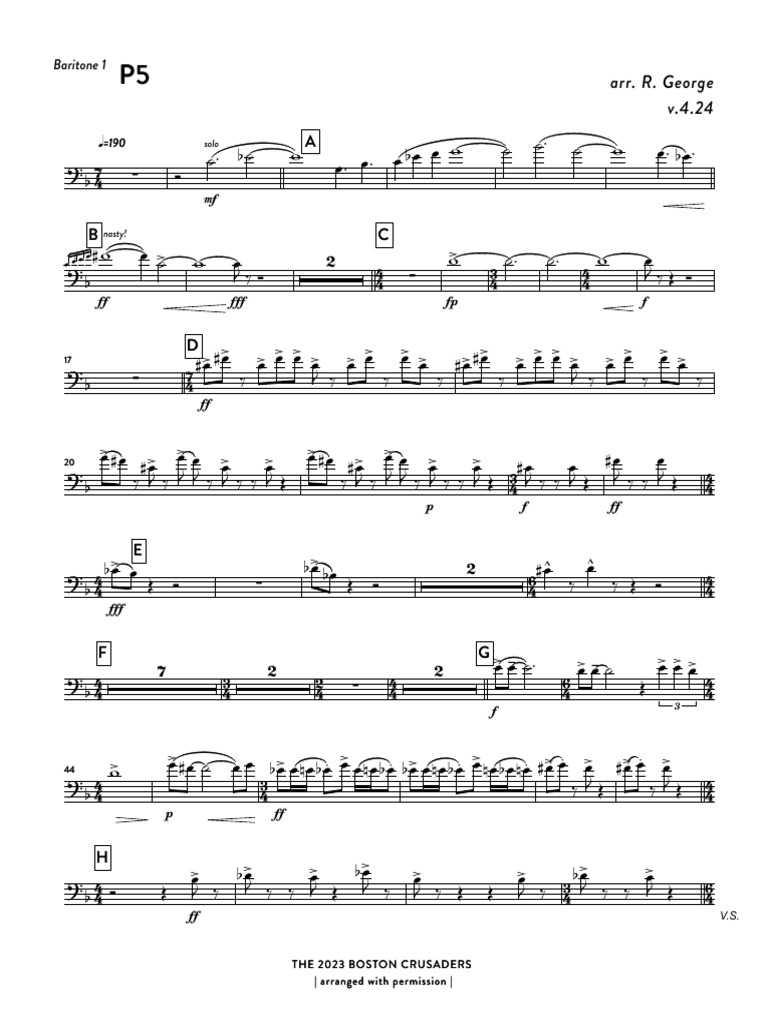 23BAC-P5v4.24 - Baritone 1 | PDF