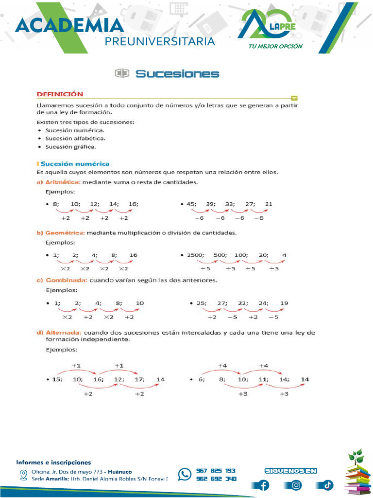 RAZ. MAT-SUCESIONES-2DO | PDF