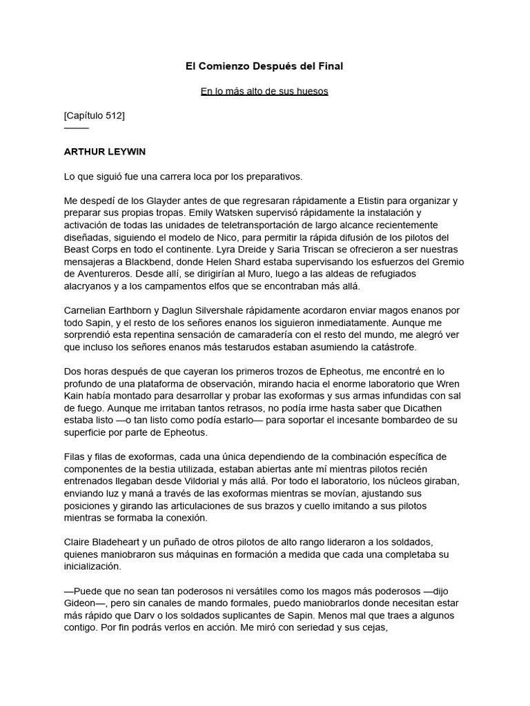 The Beginning After The End-Novela | PDF