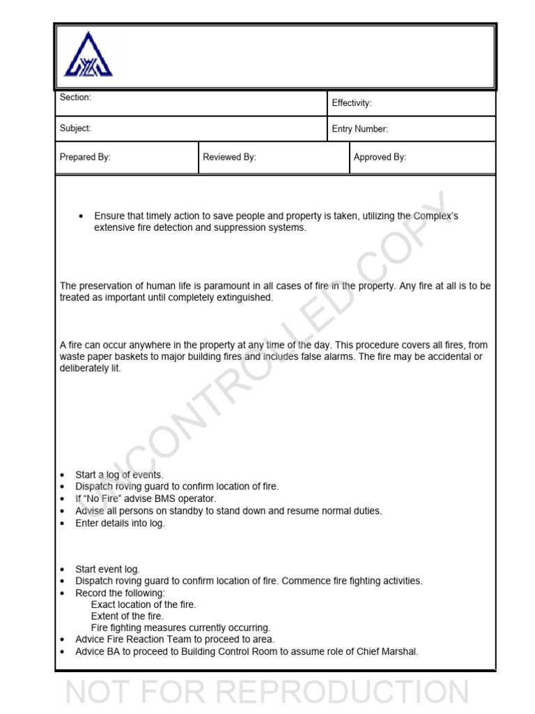 BCP_14 - Fire | PDF | Police | Insurance