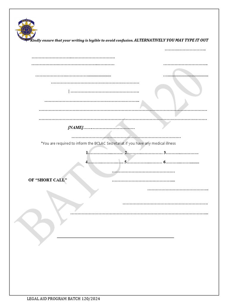 BATCH 120 - Sign Up Sheet Program | PDF | Justice | Crime & Violence