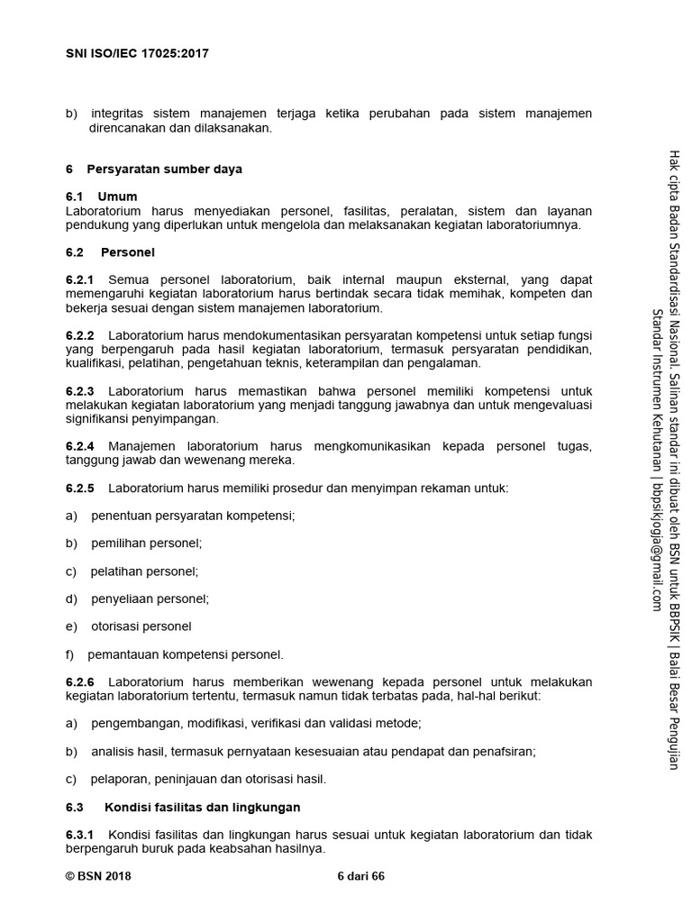SNI ISO IEC 17025 2017 2018 Persyaratan Umum Kompetensi Laboratorium 2 12 | PDF