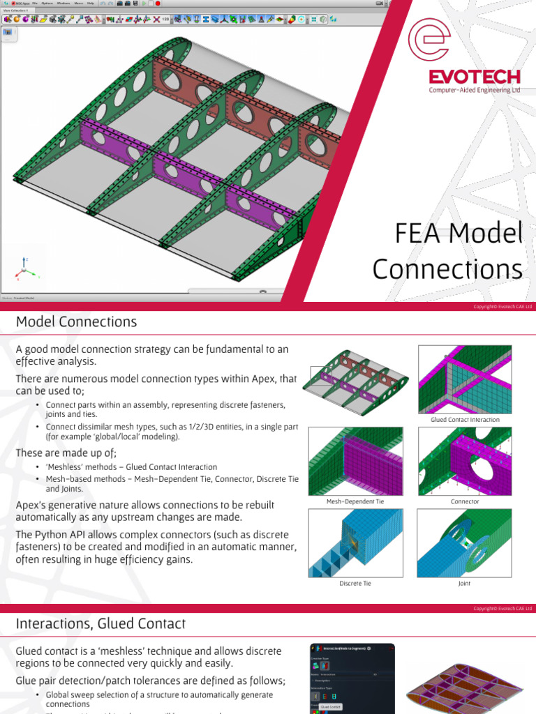 FEA Model Connections | PDF | Finite Element Method | Mechanical ...