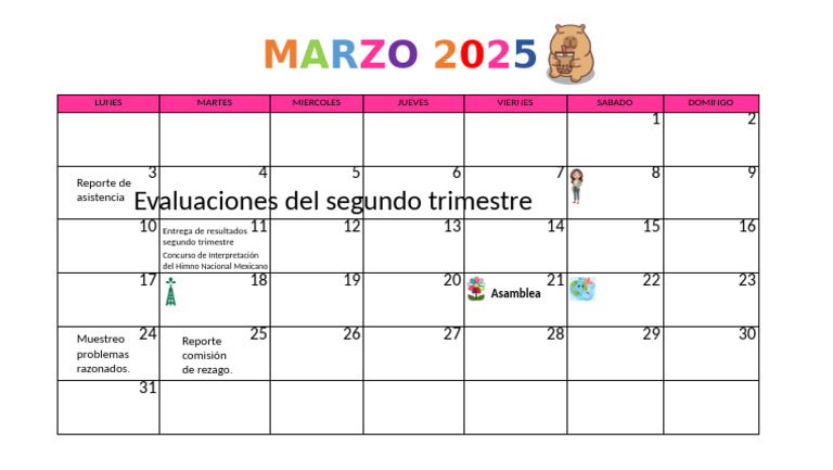Calendario MARZO | PDF