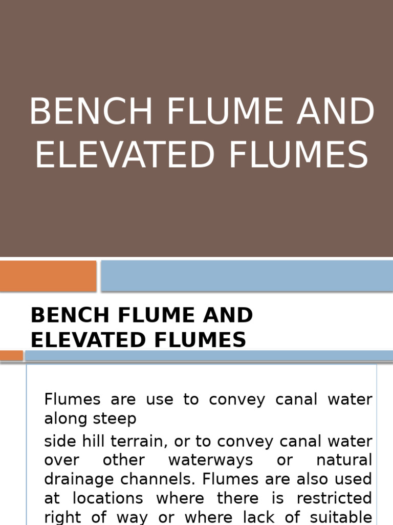 Bench and Elevated Flume Design Guide | PDF | Canal | Flood