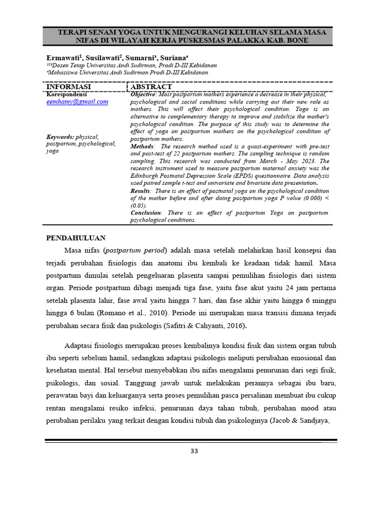 TERAPI+SENAM+YOGA+UNTUK+MENGURANGI+KELUHAN+SELAMA+MASA+NIFAS+DI+WILAYAH ...