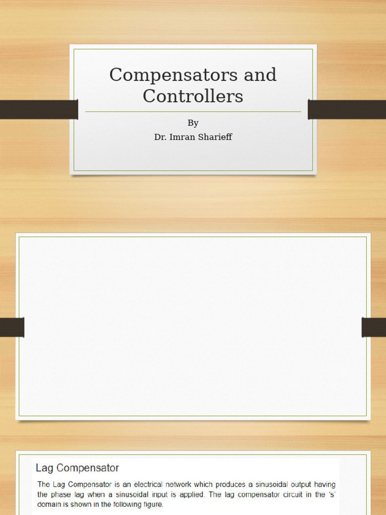 Compensators and Controllers | PDF
