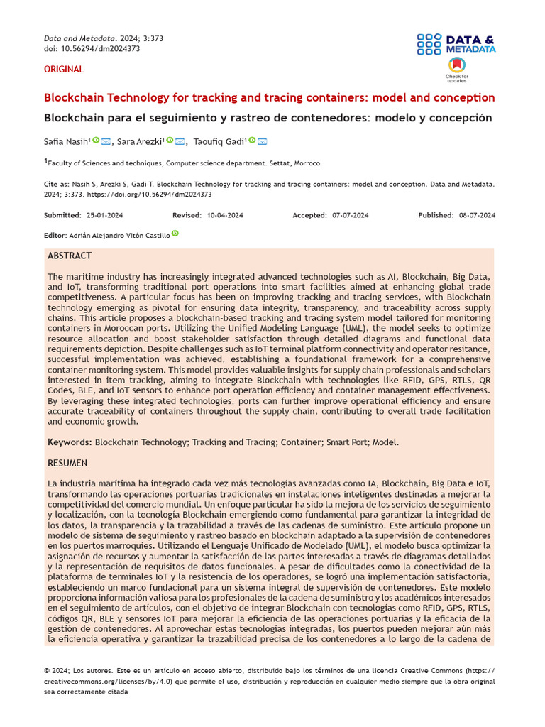 Blockchain Technology For Tracking and Tracing Con | PDF | Internet Of Things | Computing