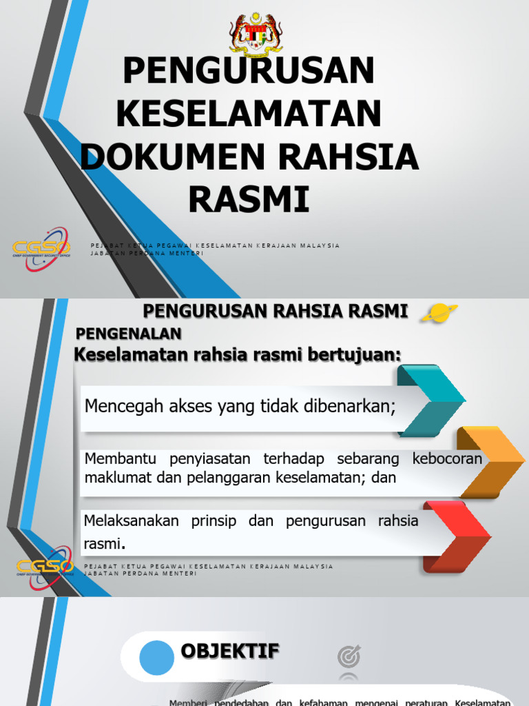 1-Pengurusan Keselamatan Dokumen Rahsia Rasmi | PDF