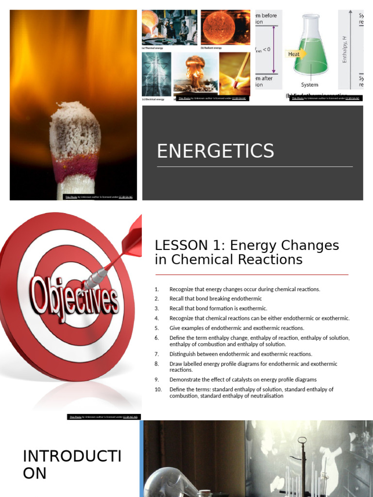 Energetics - Lesson 1 | PDF | Chemical Reactions | Enthalpy