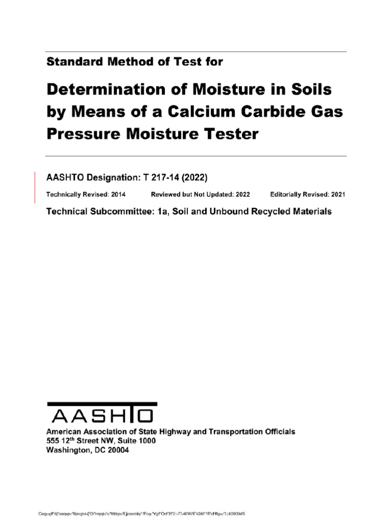 2. AASHTO T217-14(2022) | PDF