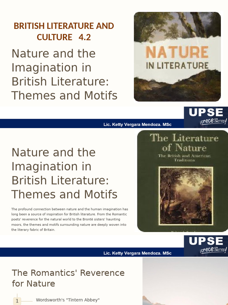 BRITISH LITERATURE and CULTURE UNIT 4 Nature and The Imagination in ...