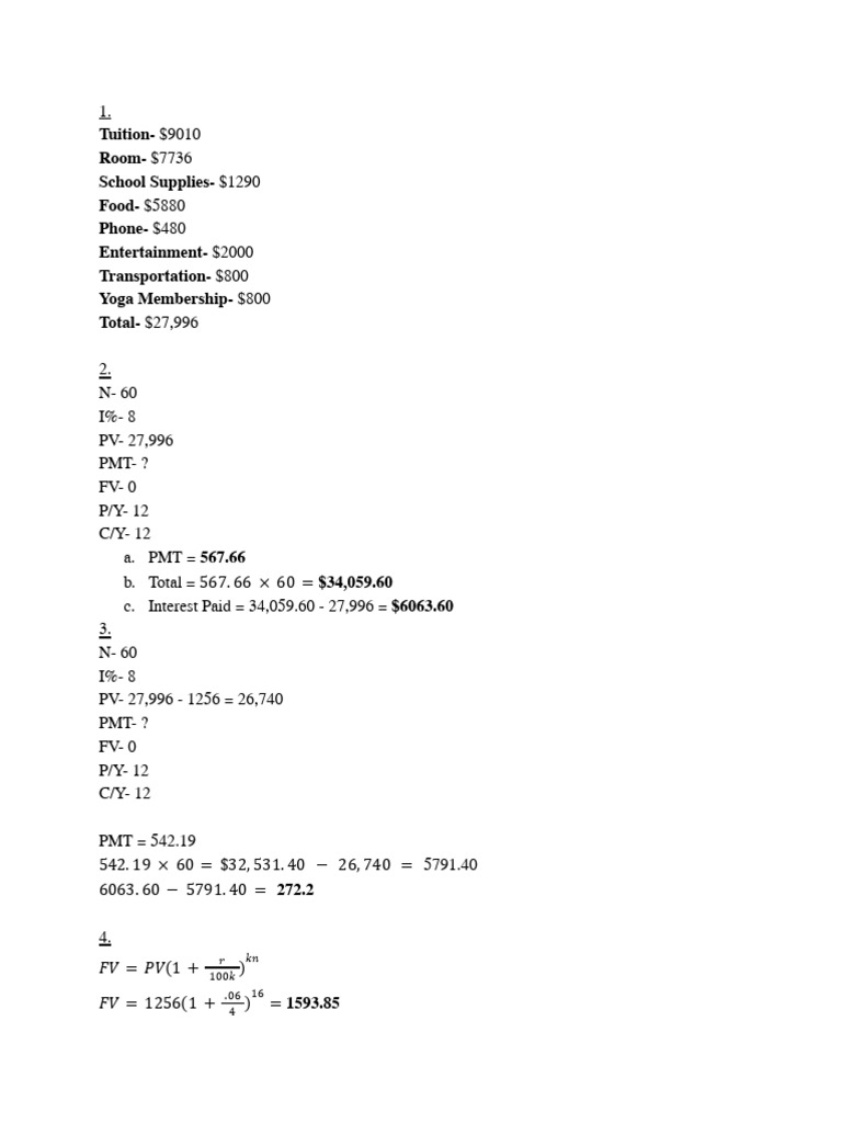 Financial Math Project | PDF