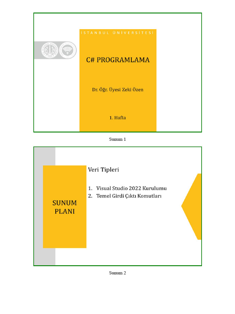 Ders - C# Programlama - Ünite - 1. VISUAL STUDIO 2022 KURULUMU VE TEMEL ...