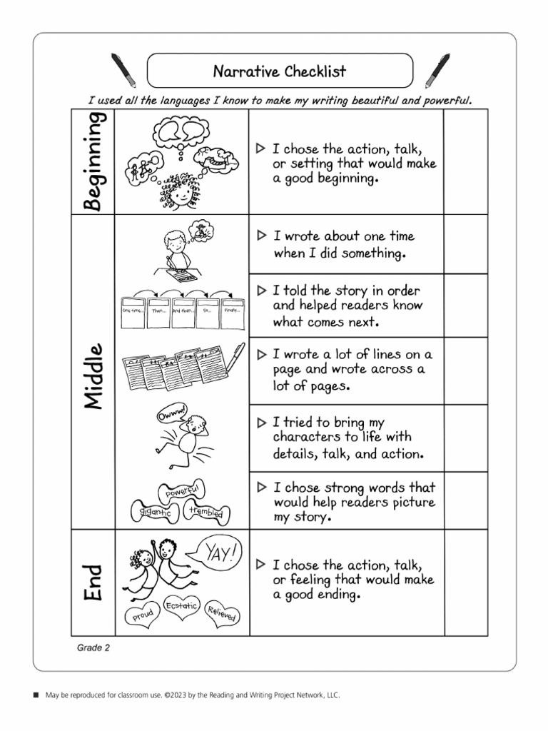 Narrative_Writing_Checklist | PDF