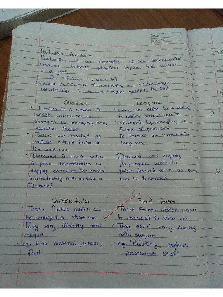 CHAPTER -5 PRODUCTION FUNCTION (class11) | PDF