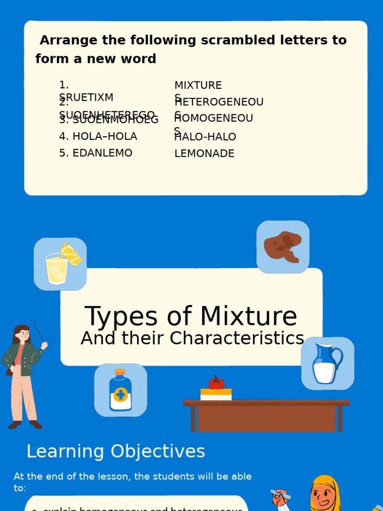 TypesofMixture SCIENCE6 | PDF | Mixture | Chemical Substances