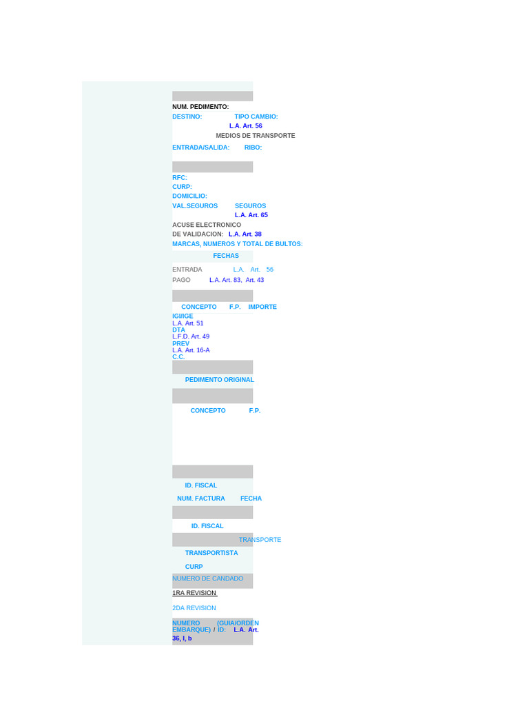 Formato de Pedimento | PDF
