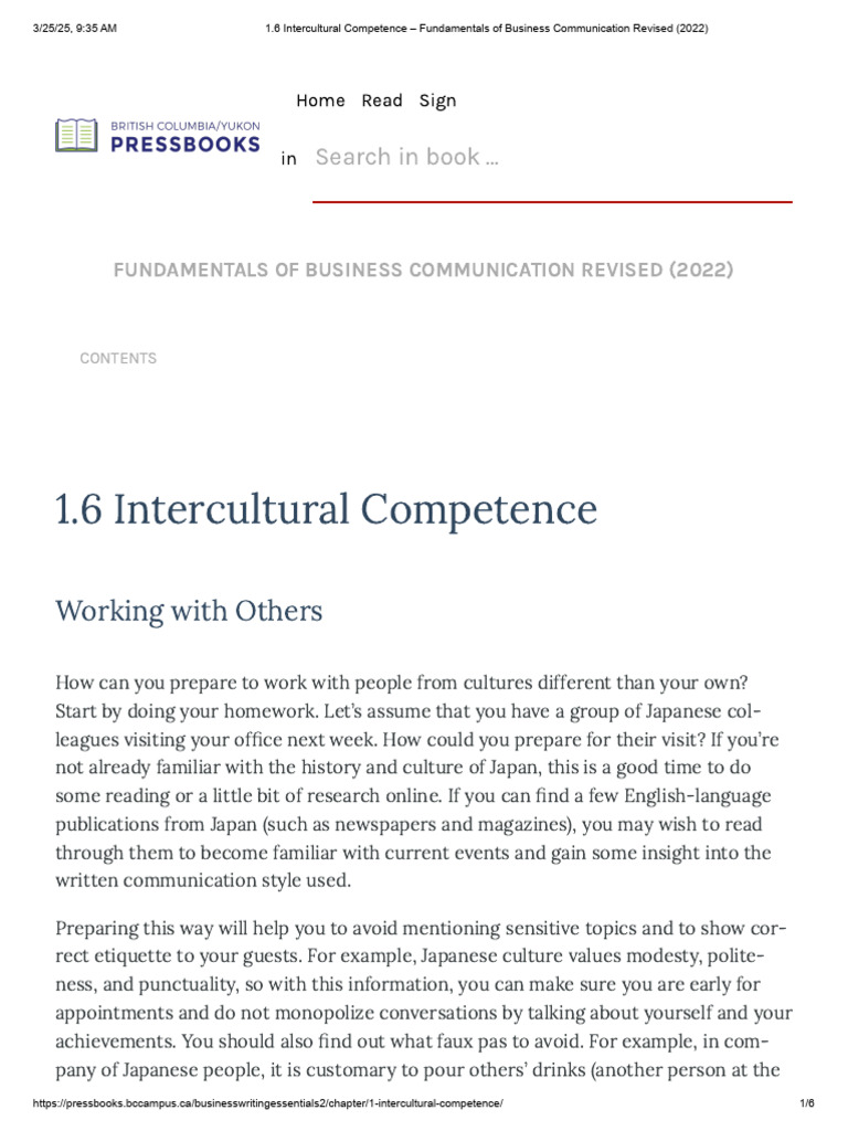 Intercultural Competence in Business | PDF | Cross Cultural ...