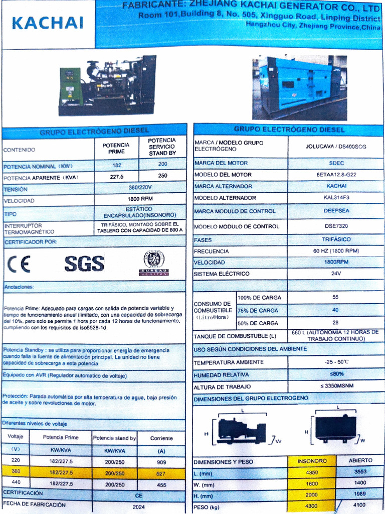 Ficha Tecnica Kachai | PDF