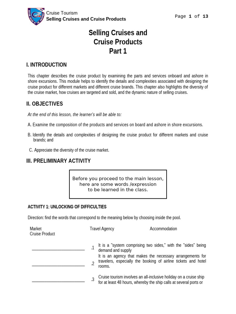 TMELEC1-Module For Week 3 | PDF | Cruise Ship | Cabin (Ship)