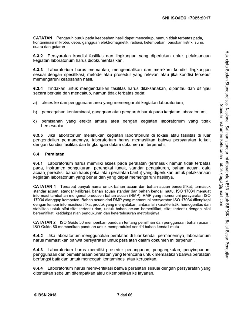 SNI ISO IEC 17025 2017 2018 Persyaratan Umum Kompetensi Laboratorium 2 13 | PDF