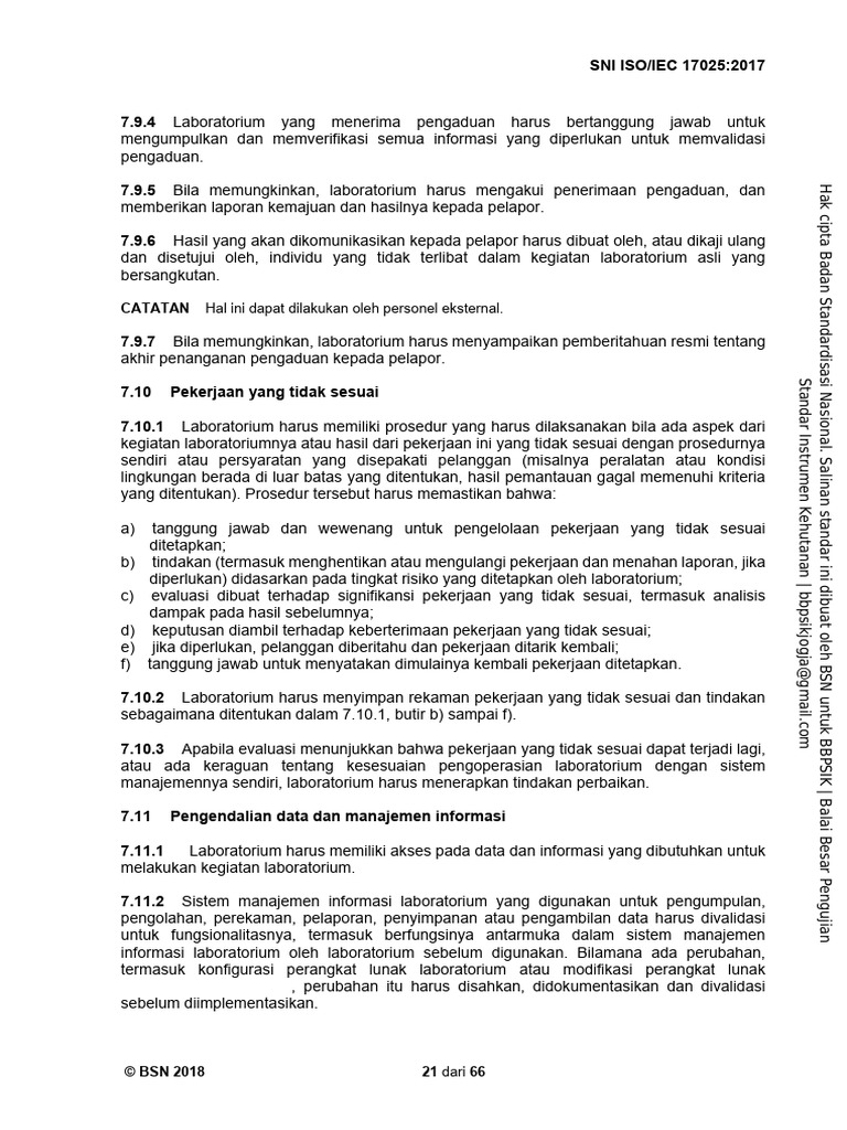 SNI ISO IEC 17025 2017 2018 Persyaratan Umum Kompetensi Laboratorium 2 27 | PDF