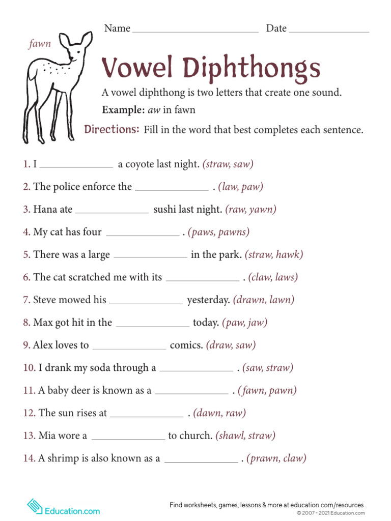 vowel-digraphs-aw | PDF