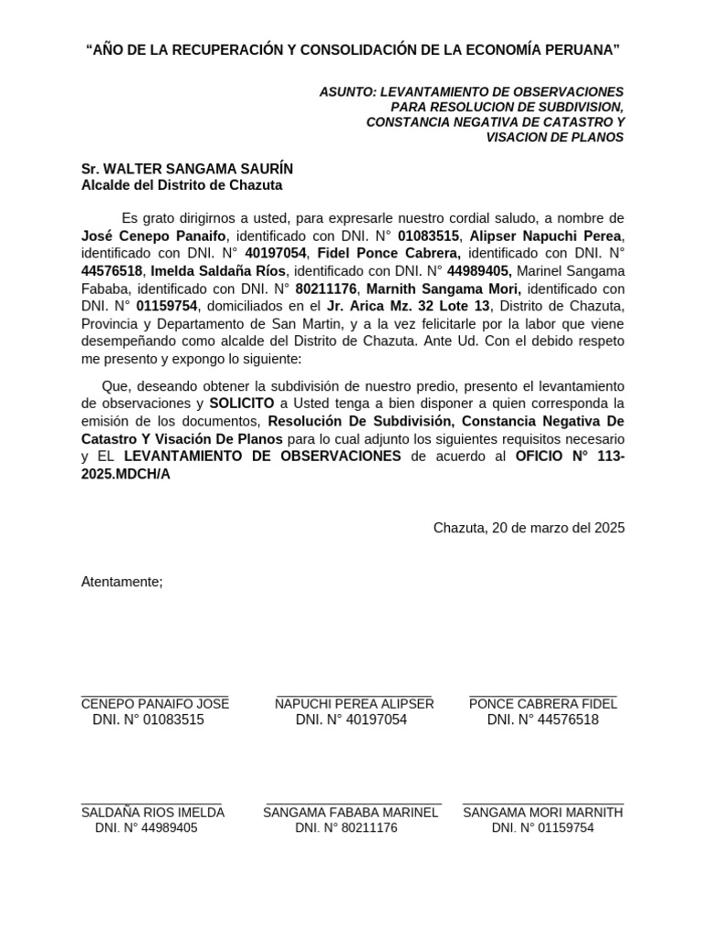 Solicitud de Subdivision | PDF