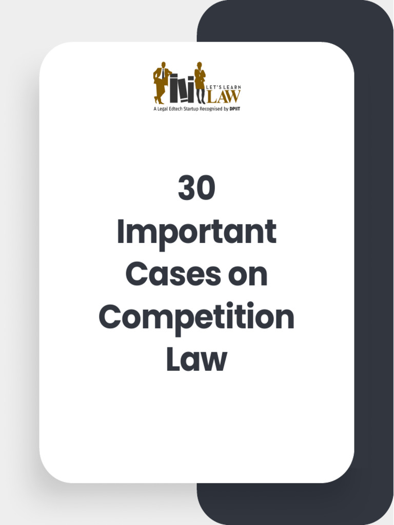 Important Case On Competition Law | PDF | Competition Law | Supreme ...