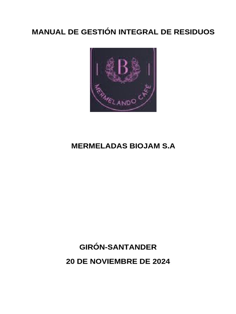 MNDSG-01 Manual-Gestion-Integral-Residuos | PDF | Residuos | Gestión de residuos