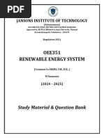 RENEWABLE ENERGY TECHNOLOGIES - Syllabus | PDF | Technology & Engineering