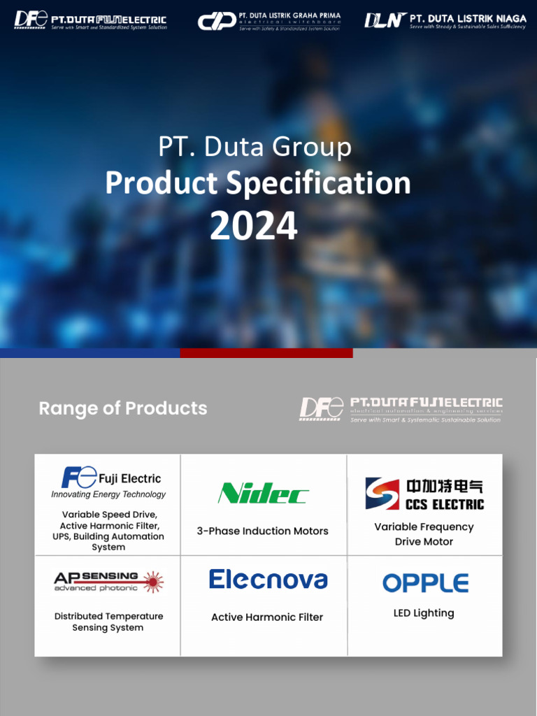 Duta Group 2024 Product Specifications | PDF | Electricity | Equipment