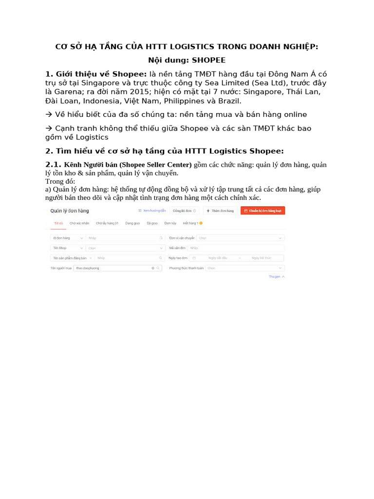 HTTT Log C A Shopee | PDF