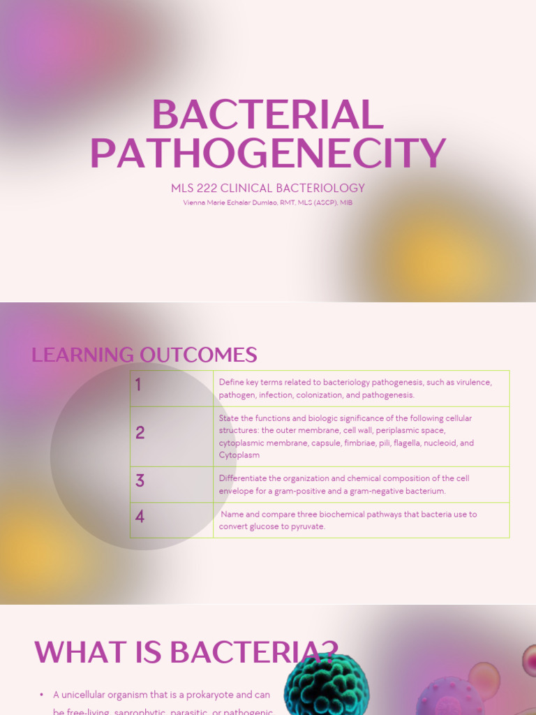 Lec 1 Bacterial Pathogenecity | PDF | Glycolysis | Cellular Respiration
