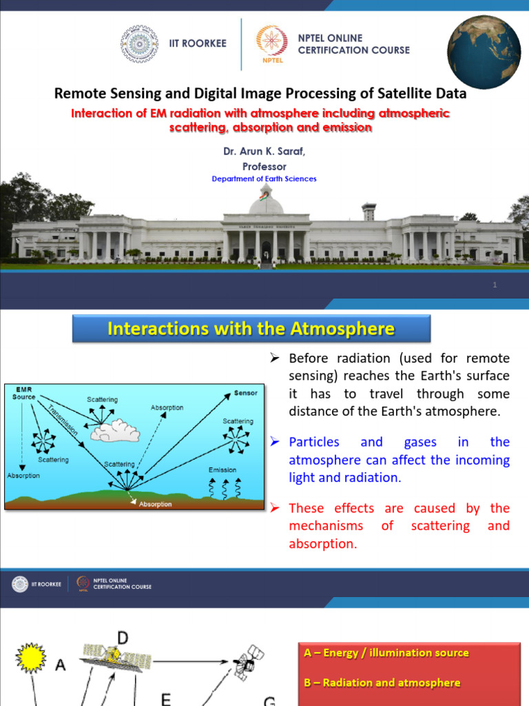 Week-1 Module-5 Interaction of EM radiation with atmosphere including ...
