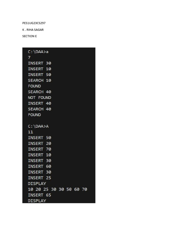 PES1UG23CS297 Daa | PDF