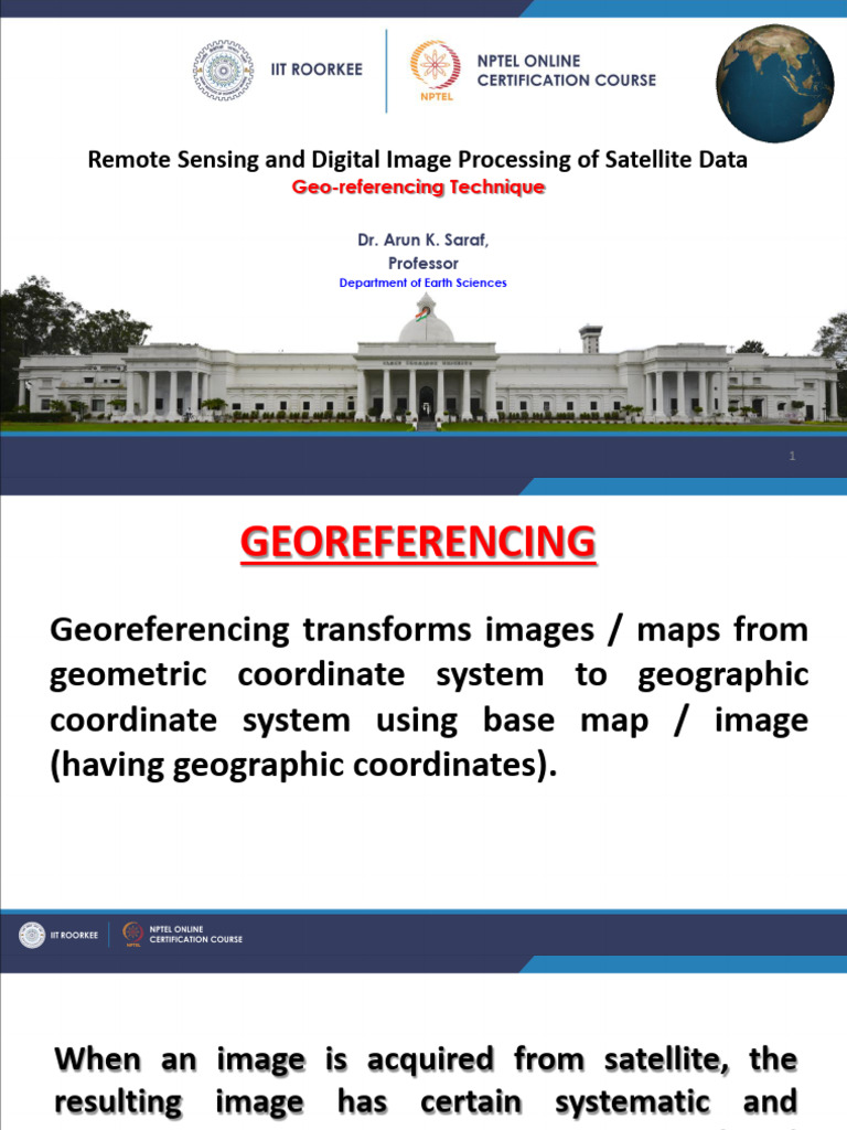 Georeferencing Techniques in Geo Imaging | PDF | Computer Vision | Imaging