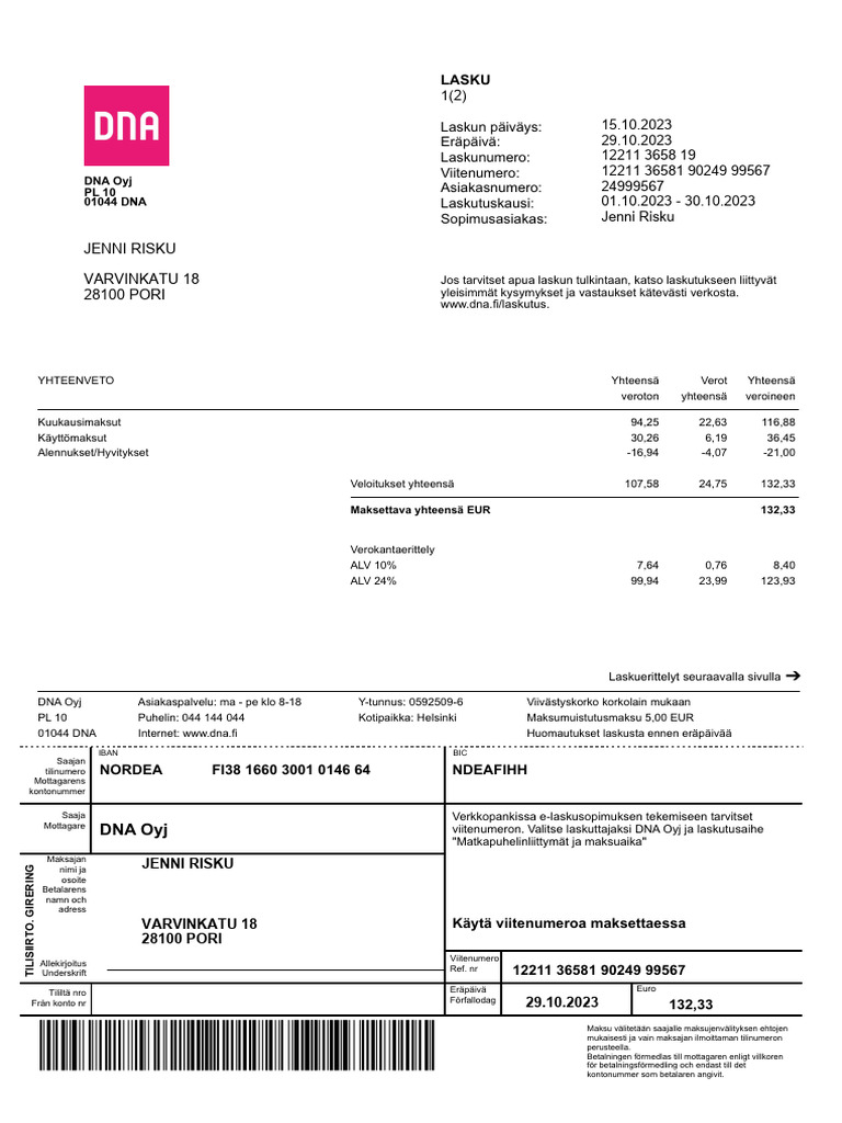 DNA Lasku | PDF