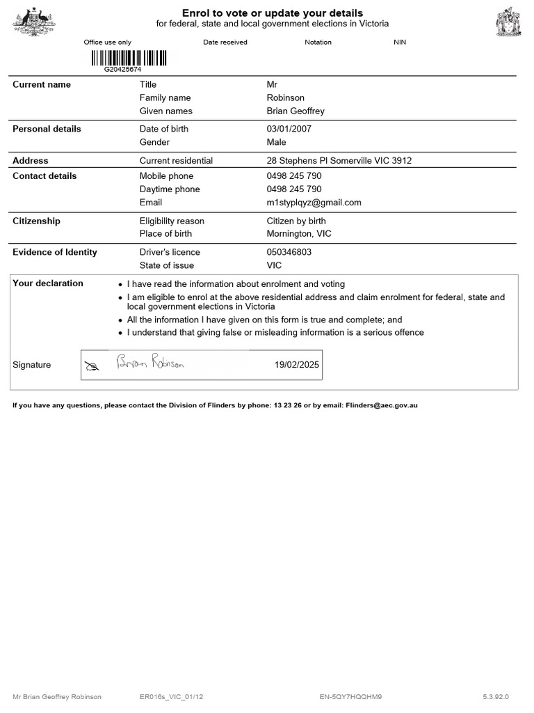 Enrolment Form | PDF