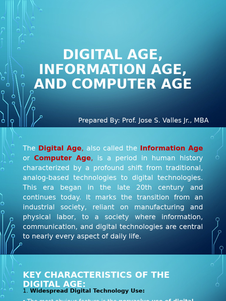 Week 6-7 Digital Age, Information Age, And Computer | PDF | Mass Media ...