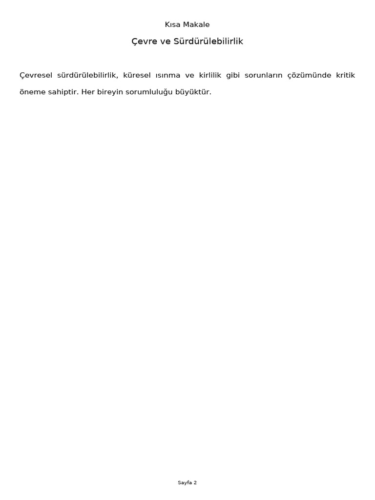 Kisa Makaleler 2 | PDF