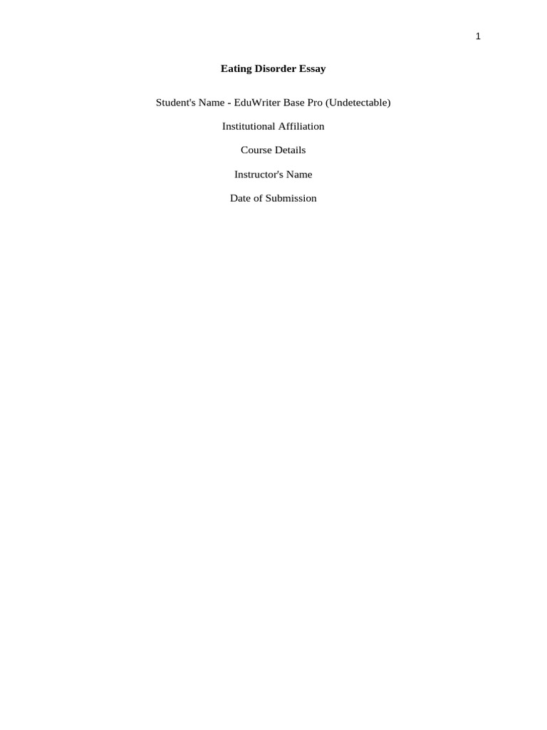 Write A Very Sad 650 Word College | PDF | Eating Disorder | Dances