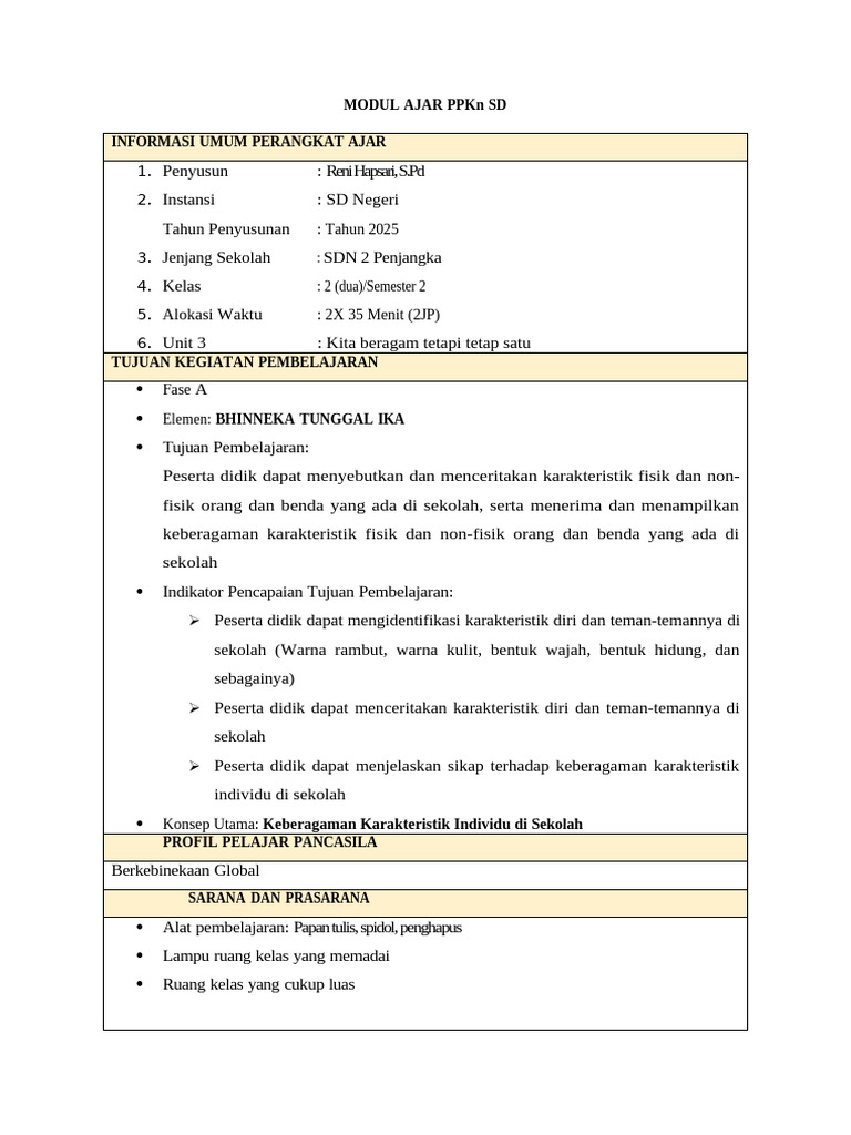 MODUL AJAR Fix | PDF