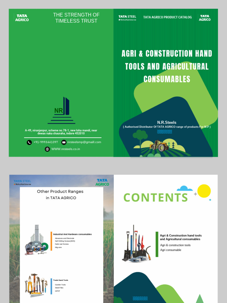 Tata Agrico Tools Product Catalogue | PDF | Tools