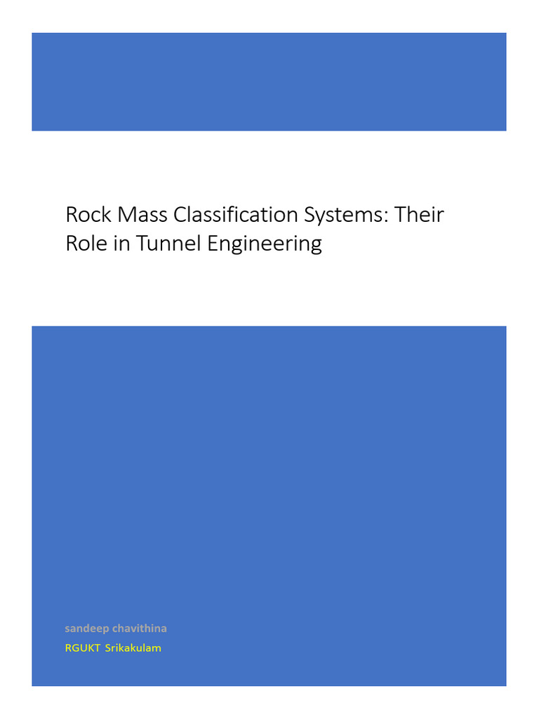 Rock Mass Classification | PDF | Applied Mathematics | Statistical Analysis