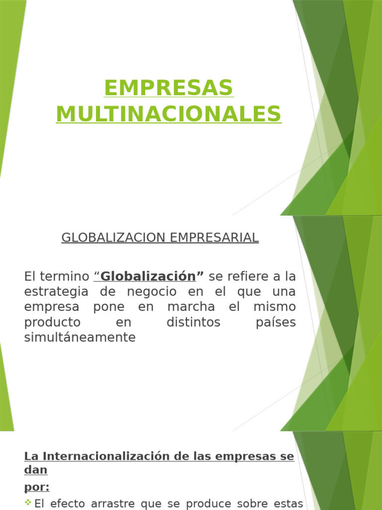 Empresa Multi Nacional | PDF | Corporación multinacional | Business