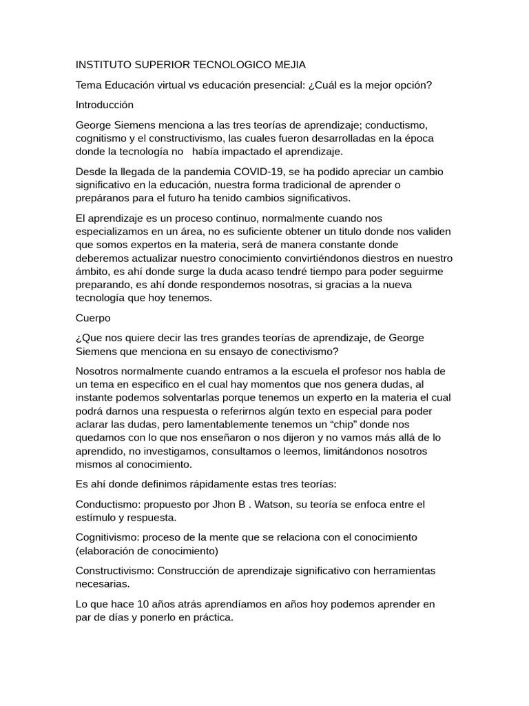 borrador (1) | PDF | Aprendizaje | Cognición